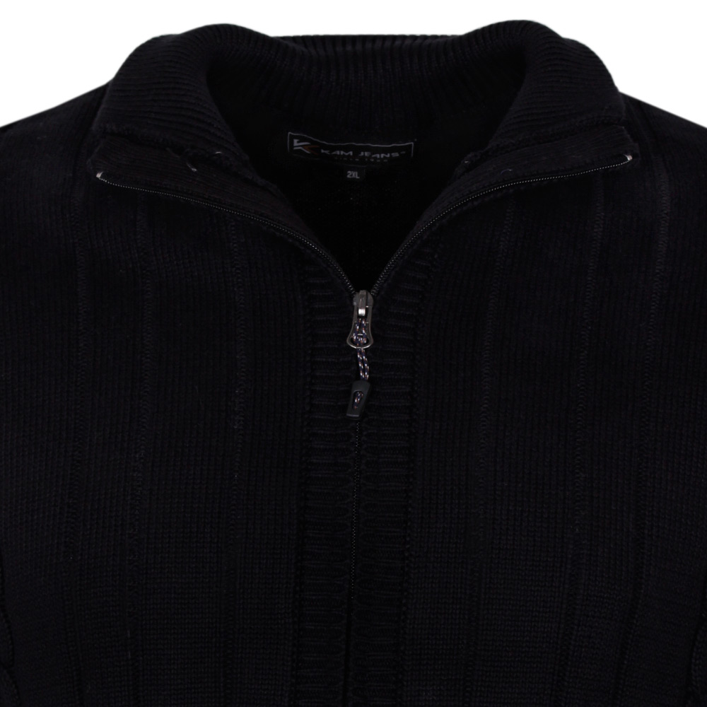 KAM KNIT WEAVE FULL ZIP CARDIGAN - CHEAP BIG SIZE MENS KNITWEAR - KAM ...