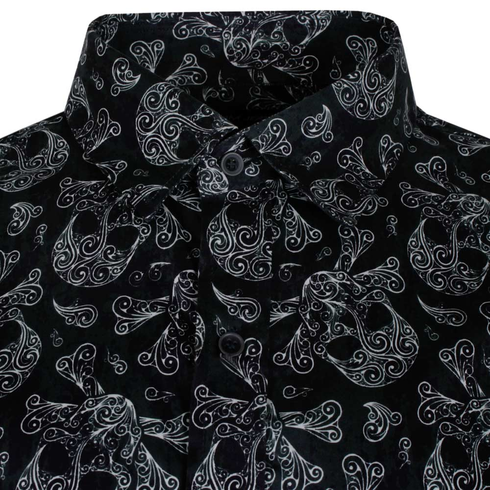 KAM DETAILED SKULL S/S SHIRT - CHEAP BIG SIZE MENS CLOTHES | DISCOUNT ...