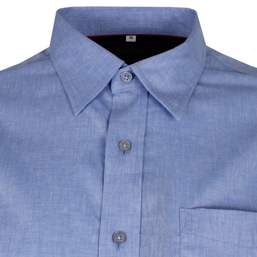 PERRONE 349S LINEN BLEND S/S SHIRT - CHEAP BIG SIZE MENS CLOTHES ...