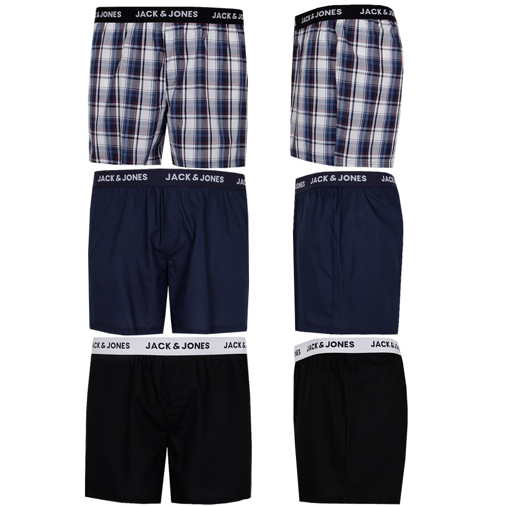 JACK & JONES 3PACK WOVEN BOXERS - BIG MENS CLOTHING NEW STYLES 2X,3X,4X ...