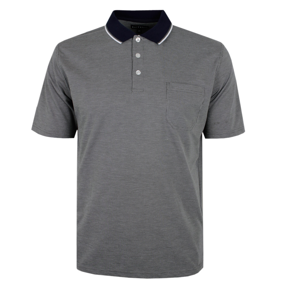 BERTINI JERSEY POLO - Big & Tall Short Sleeve Polo | Kingsize - BERTINI S25