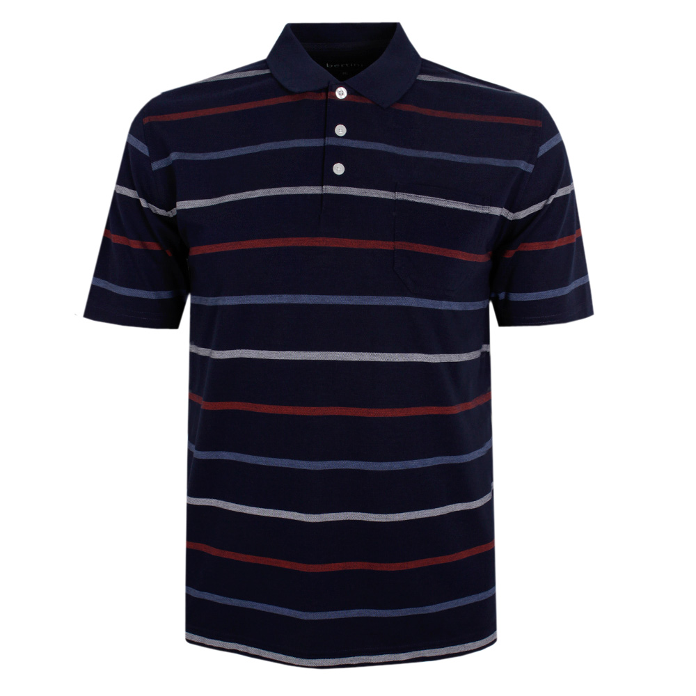 BERTINI 411 STRIPE PIQUE POLO - BIG MENS CLOTHING NEW STYLES 2X,3X,4X ...